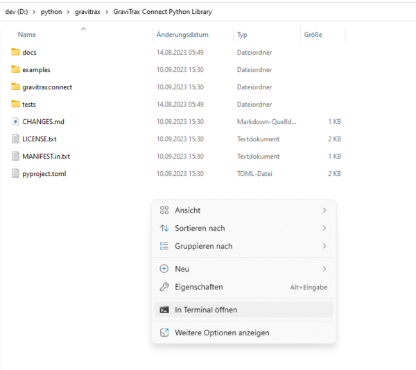 GraviTrax für Python installieren und verbinden